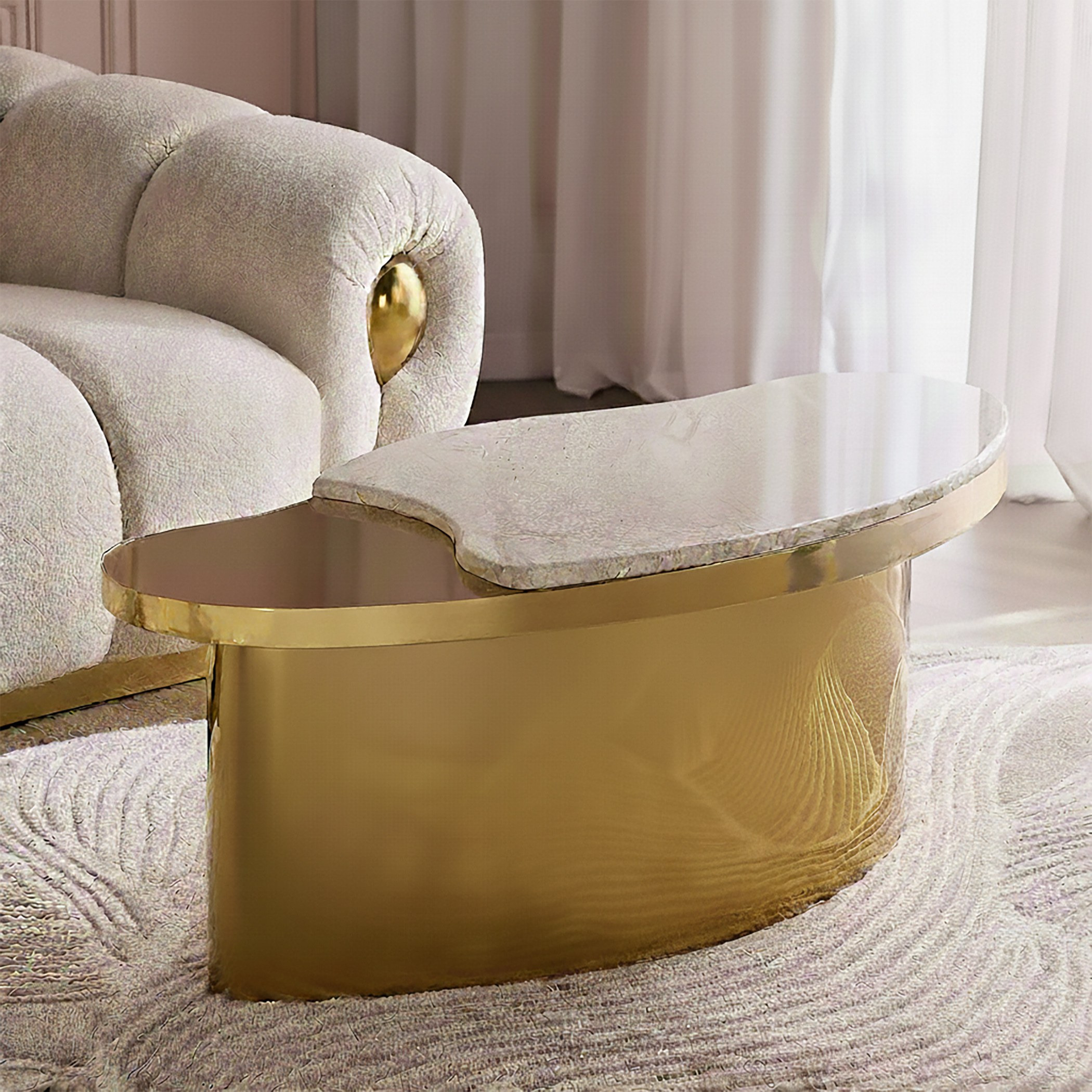 Shop Raqiya Marble Top Coffee Table - Small | Homecentre Oman