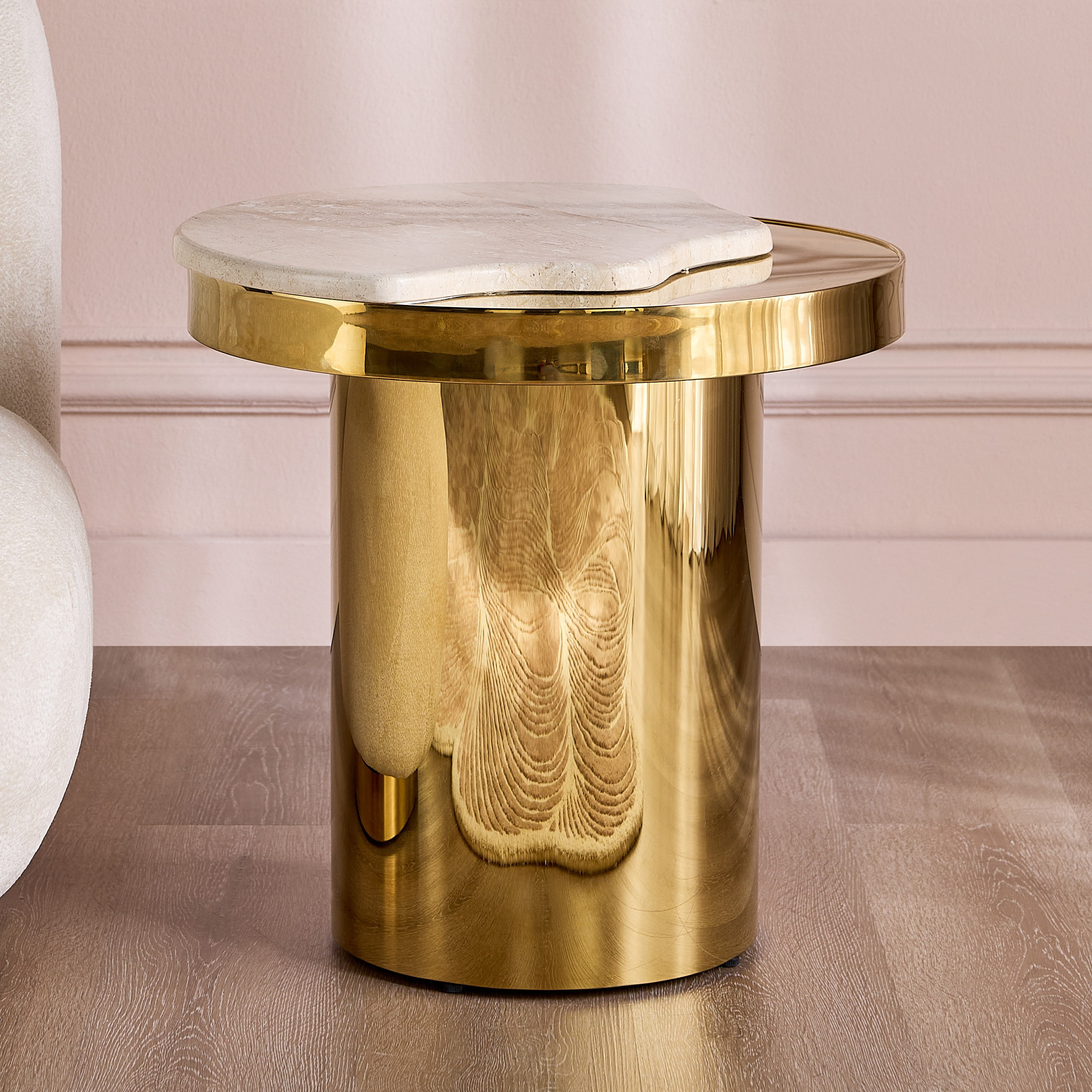 Shop Raqiya Marble Top Side Table | Home Centre UAE