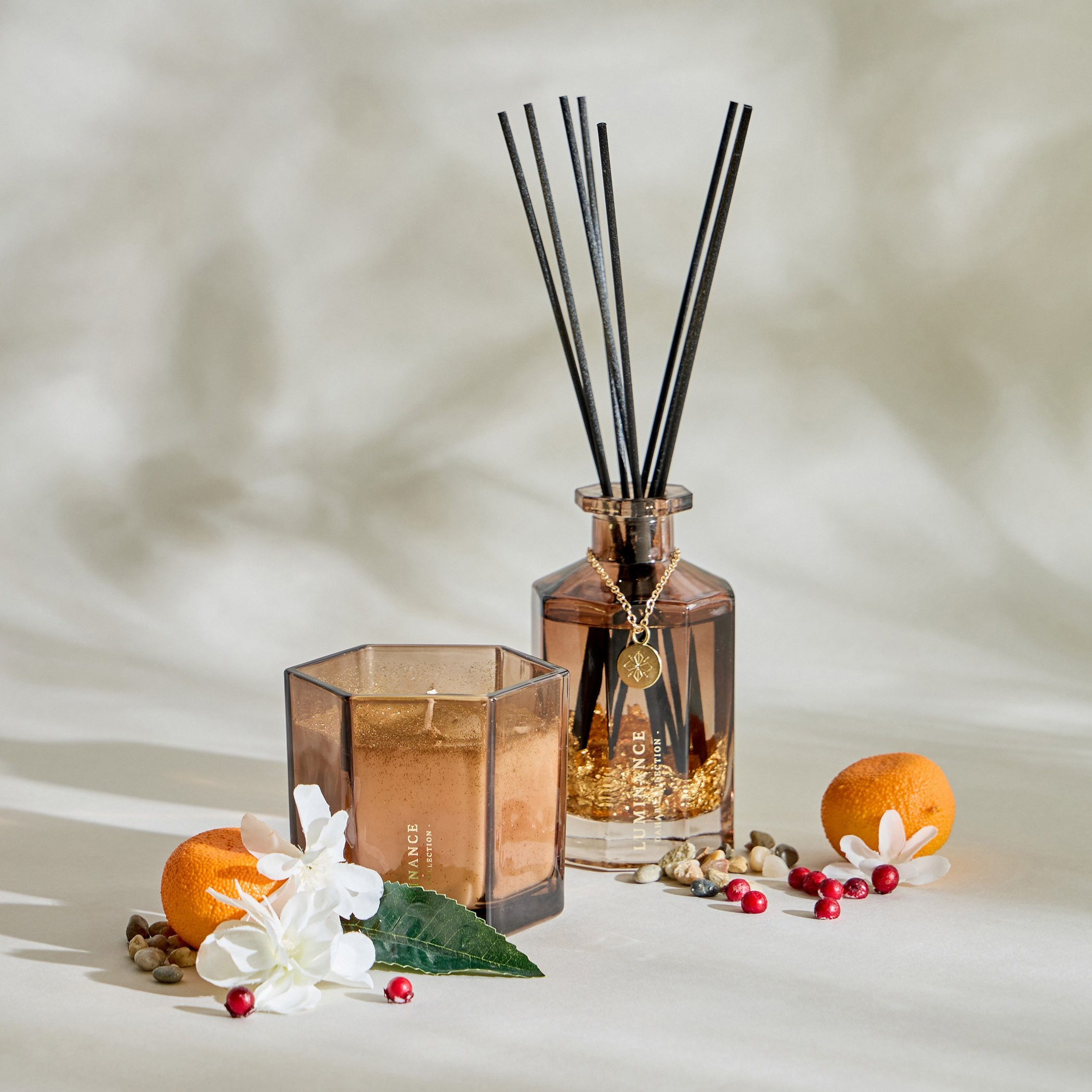 Shop Dahab Spiced Amberwood Brown Scented Jar Candle and Reed Diffuser ...